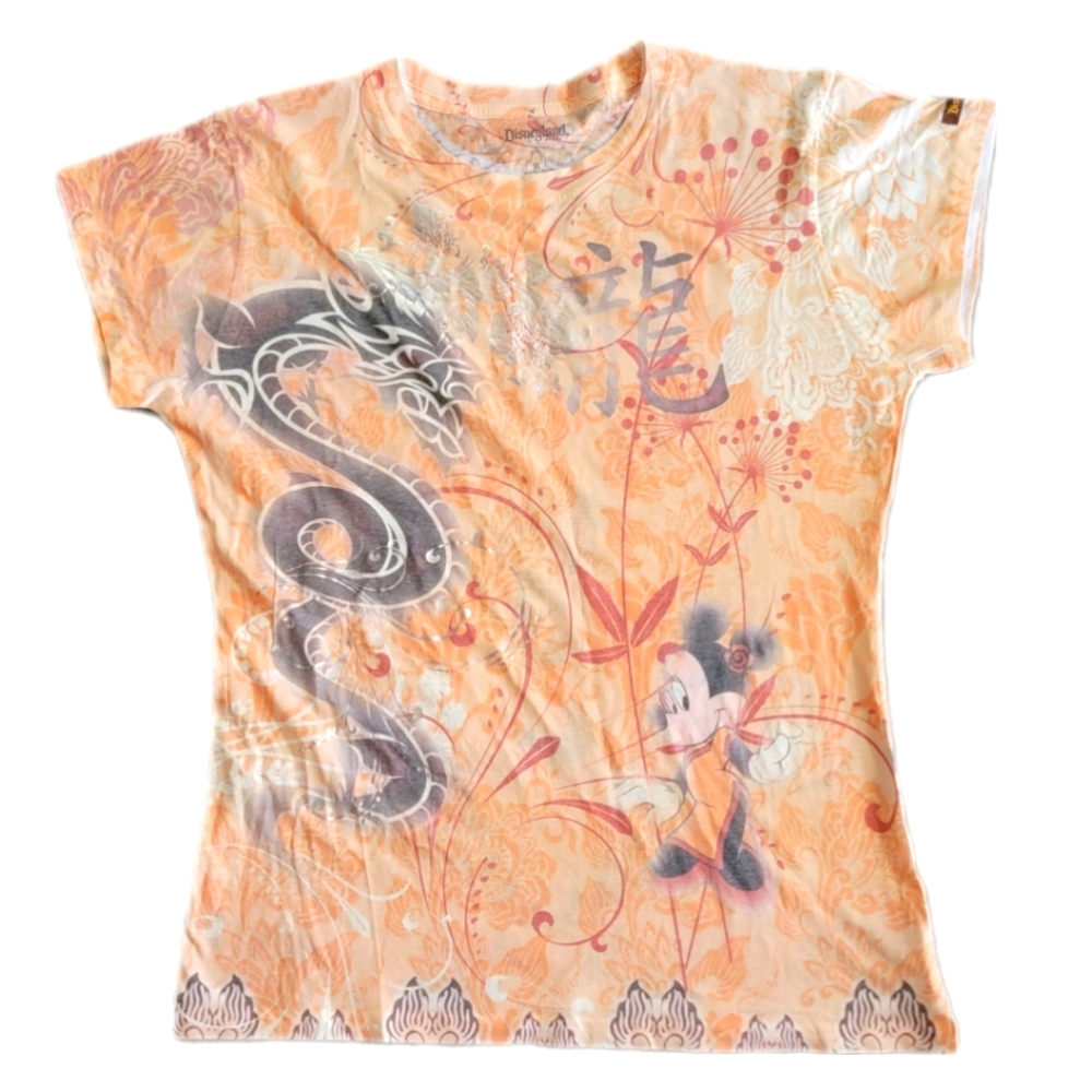 Vintag Minnie Mouse Foil Dragon Asian Theme Shirt Nwt… - Gem